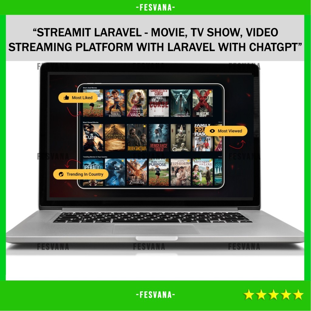 Jual SOURCE CODE APLIKASI WEB STREAMIT LARAVEL - MOVIE, TV SHOW, VIDEO ...