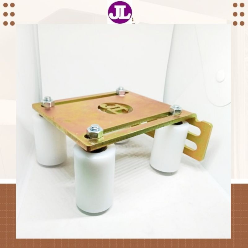 Jual DOUBLE TRACK Bracket Roller Nilon Rumah Roda Atas Penuntun Pintu ...