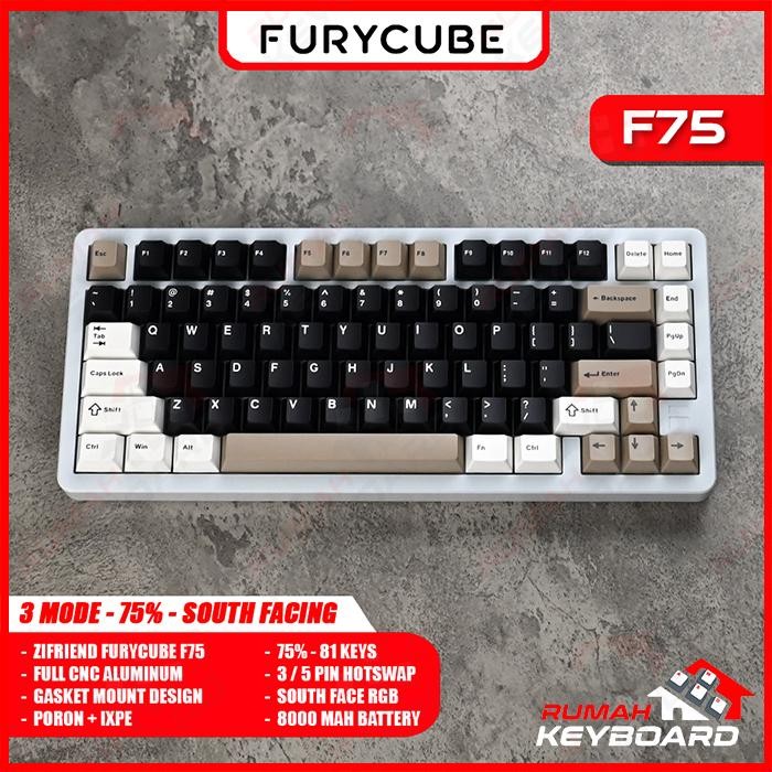 Jual MECHANICAL KEYBOARD - ZIFRIEND FURYCUBE F75 - 3 MODE - RGB - 75% ...