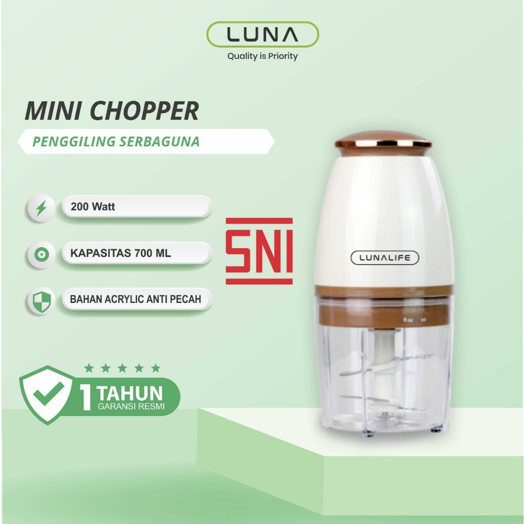 Jual LUNALIFE Mini Chopper Bumbu Blender Kapsul / Chopper Elektrik ...