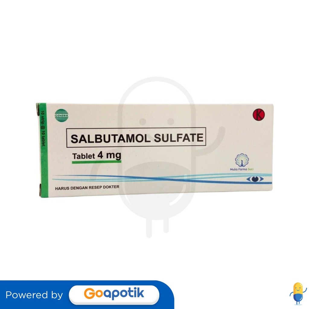 Jual Salbutamol Sulfate Mulia 4 Mg Box 100 Tablet | Shopee Indonesia
