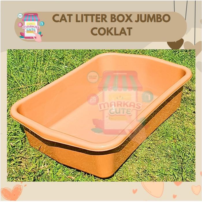 Jual CAT LITTER BOX BIG SIZE BROWN - Tempat Pasir Kucing Ukuran Besar ...