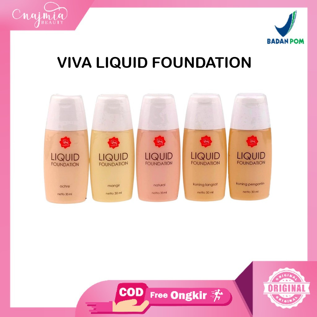Jual Najmia (Beli 2 lbh murah) Viva Liquid Foundation 30ml / Foundation ...