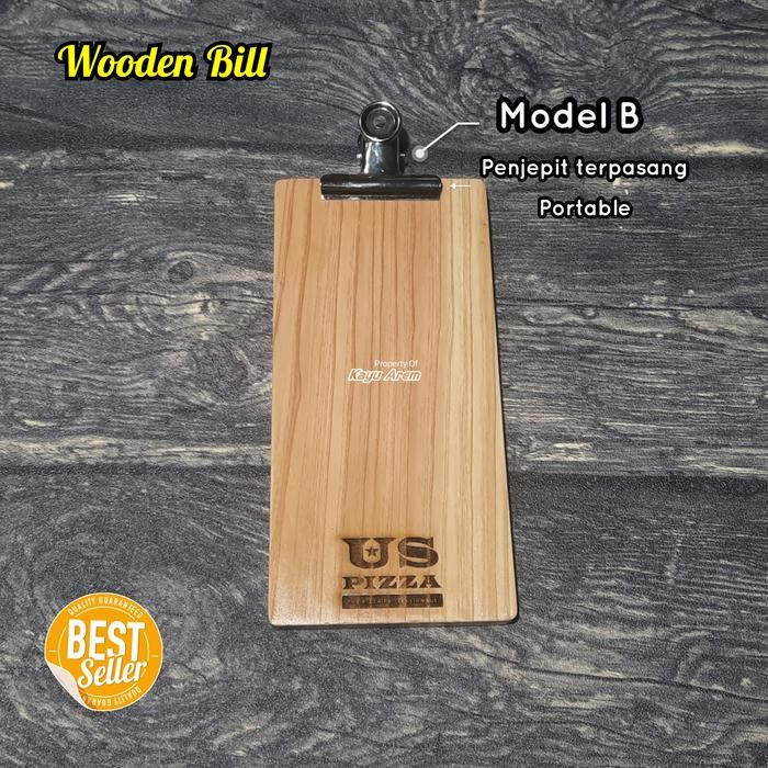Jual Promo Papan Bill Cafe Resto Kayu / Wooden Holder Nota Tagihan ...