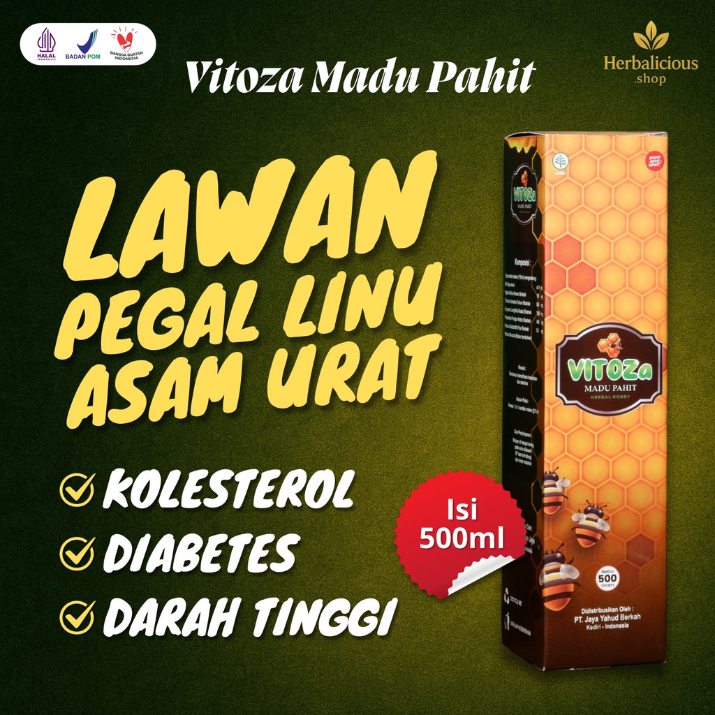 Jual VITOZA Madu Pahit Herbal 500gr – Obat Asam Urat, Diabetes, Stroke ...