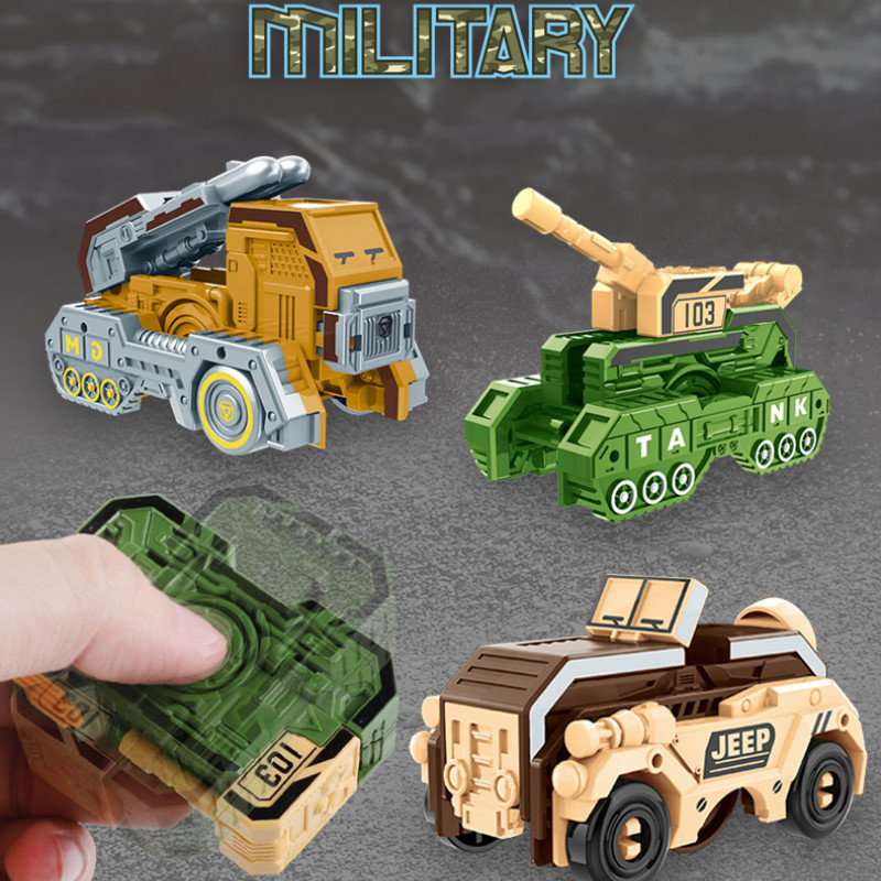 Jual Creative Military Fidget Spinner Plastic Deformed Tank Jeep ...