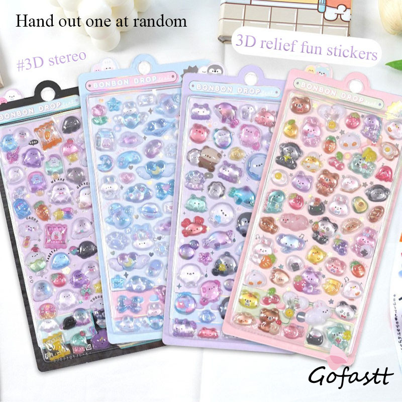 Jual COD Stiker Relief 3D Kartun Anak-anak Stiker Lucu Stiker Kristal ...