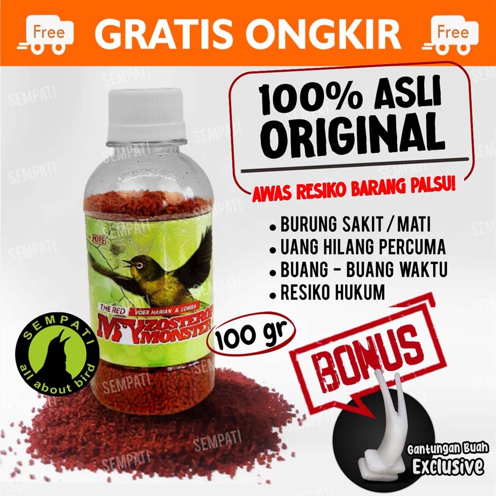 Jual SEMPATI Voer Pur The Red Zomo Voer Pakan Burung Pleci My ...