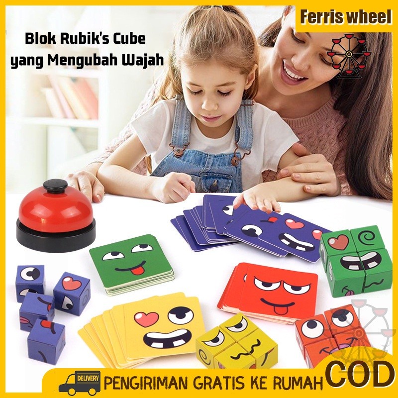 Jual Ferris Wheel Mainan Face Change Magic Cube Puzzle / Mainan Susun ...