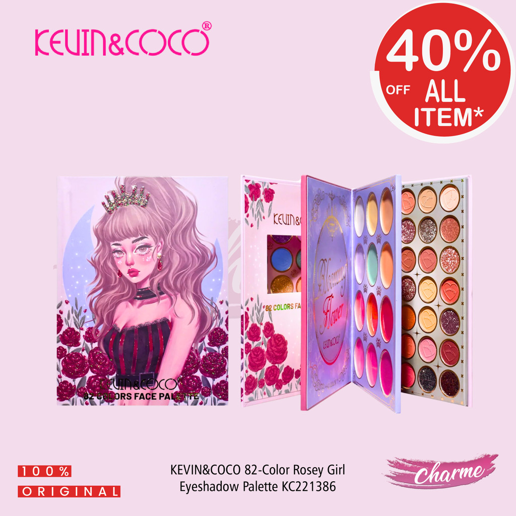 Jual (READY & ORI) Kevin & Coco 82-Color Rosey Girl Eyeshadow Palette ...