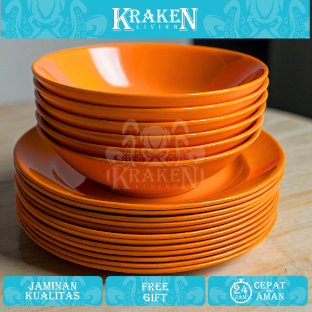 Jual PROMO 12 PCS PIRING MANGKOK SEMI MELAMIN MELAMINE MIE SOTO SEMI ...