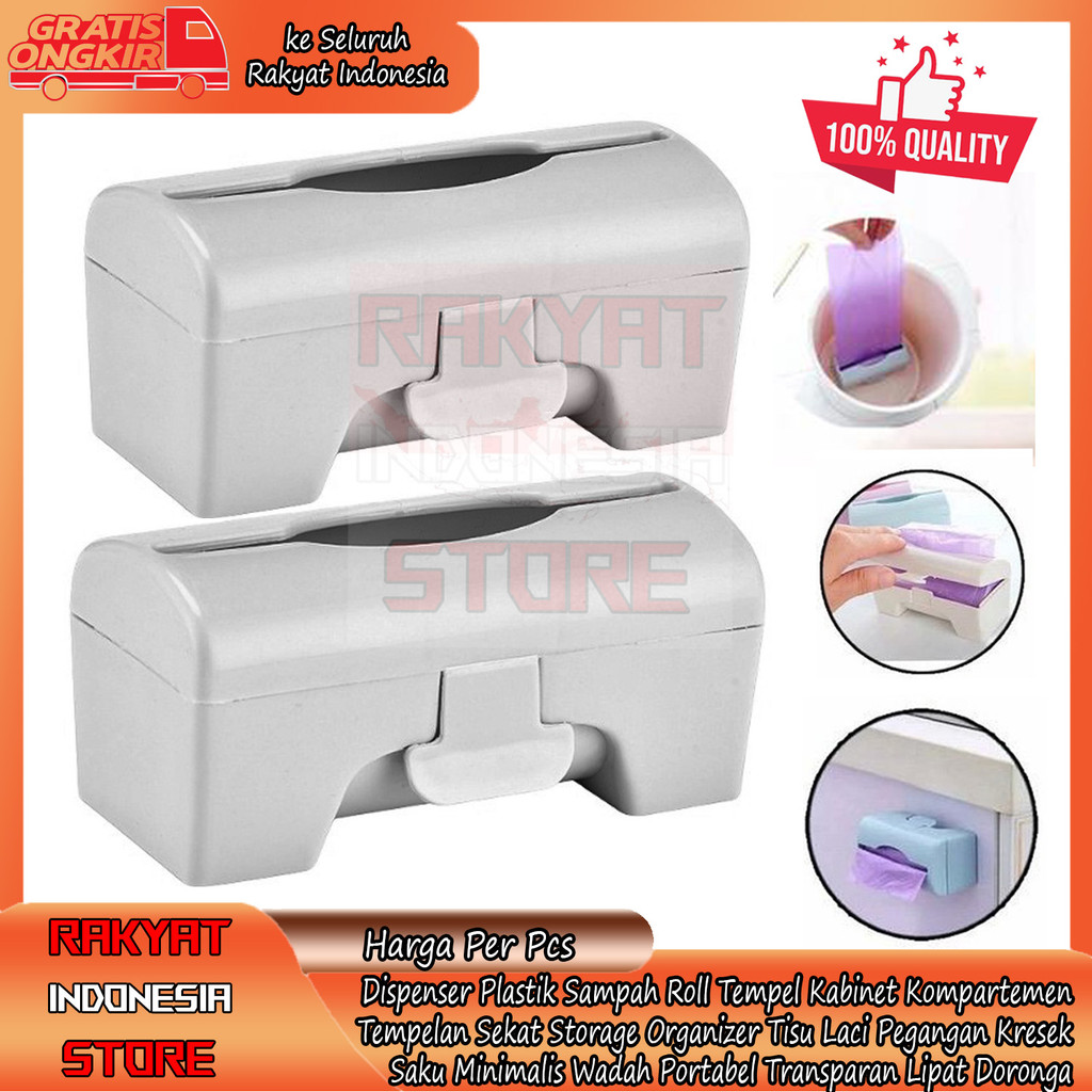 Jual Dispenser Plastik Sampah Roll Tempel Sekat Kompartemen Kabinet ...
