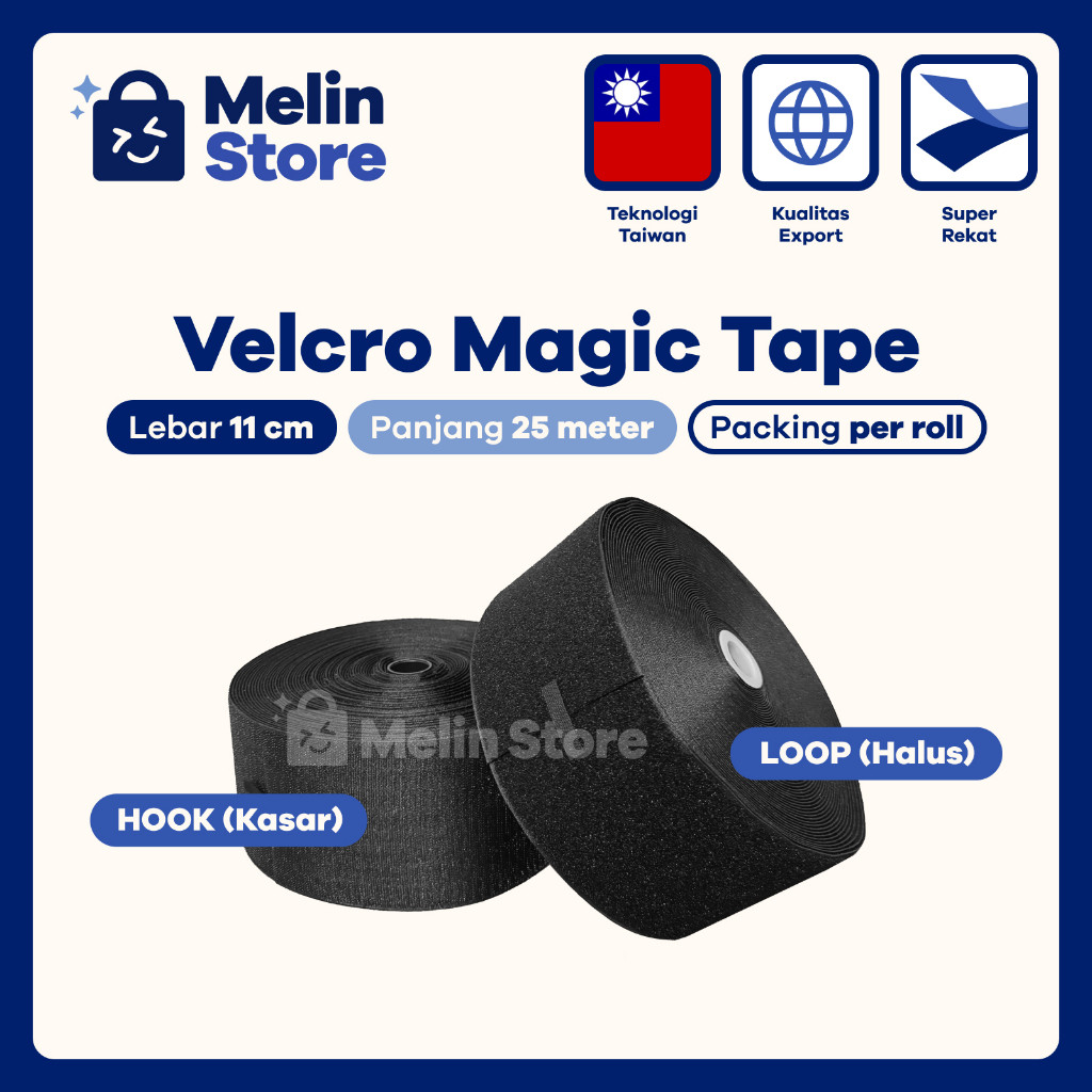 Jual [Packing per roll] Velcro Perekat / Magic Tape - Lebar 11 cm ...