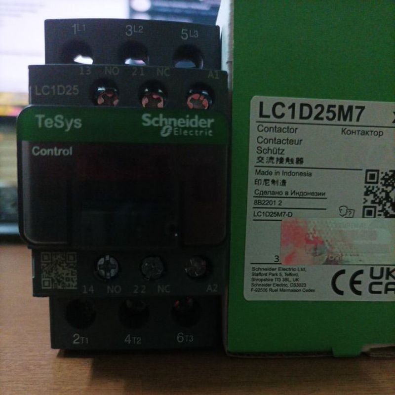Jual kontaktor Schneider lc1d25 contactor schneider lc1d25m7 | Shopee ...