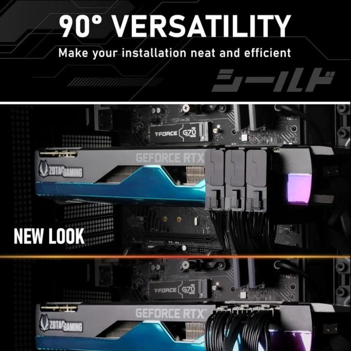 Jual EZDIY-FAB SHIELD Series 8 Pin PCIe GPU Power Adapter 90-Degree ...