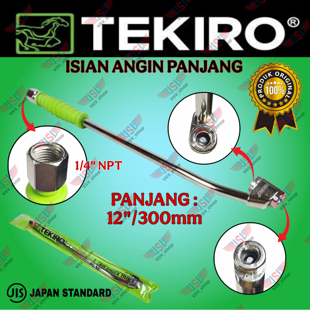 Jual TEKIRO Isian Angin Panjang Alat Isi Angin Ban Mobil Air Chuck ...