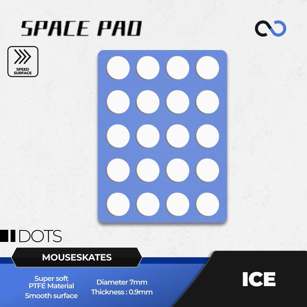 Jual Spacepad Ice Dots Universal Gaming Mouse Feet / Mouse Skate PTFE ...