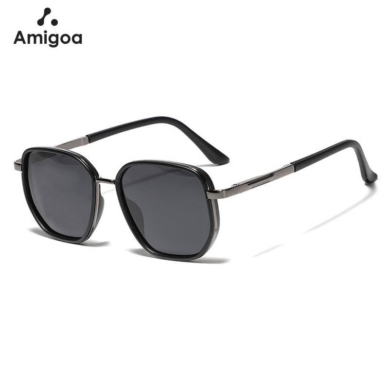 Jual COD Kacamata Hitam Sunglasses Polarized Bingkai Persegi Kacamata Hitam Frame Metal TR90 ...