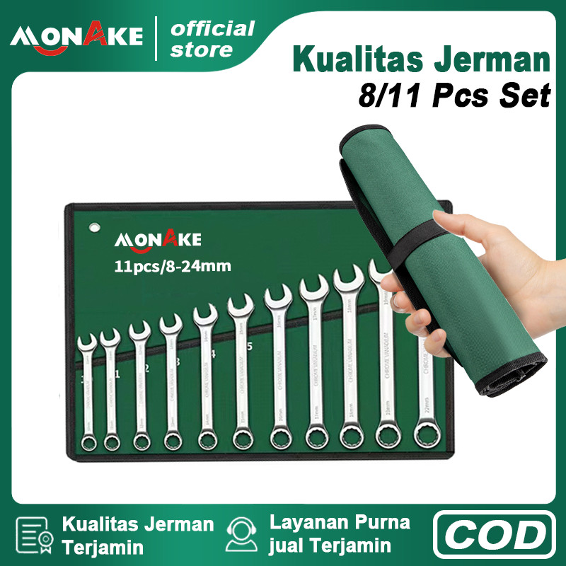 Jual MONAKE German Tool kunci ring pas set Pas 8-24mm/dengan tas ...
