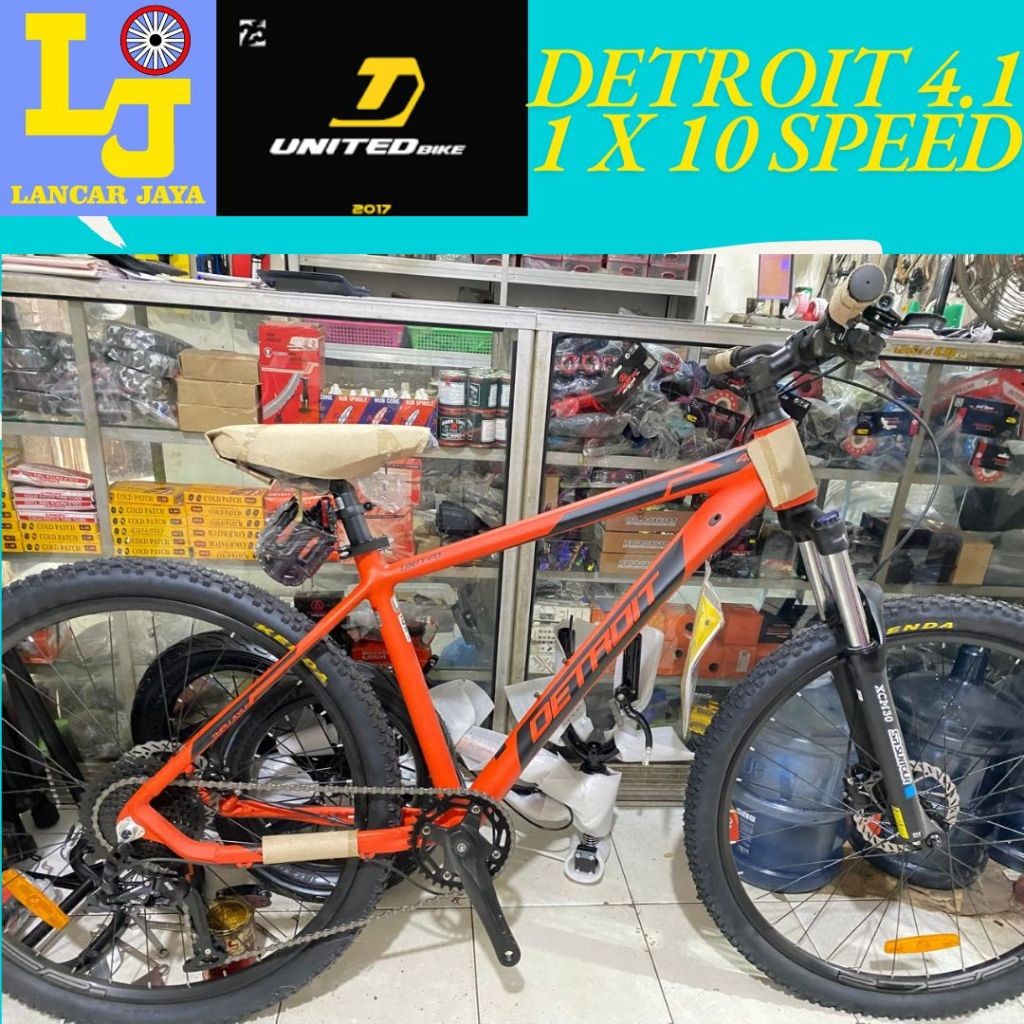 Jual UNITED Detroit 4.1 1 X 10 Speed Sepeda XC Hardtail MTB Gunung ...