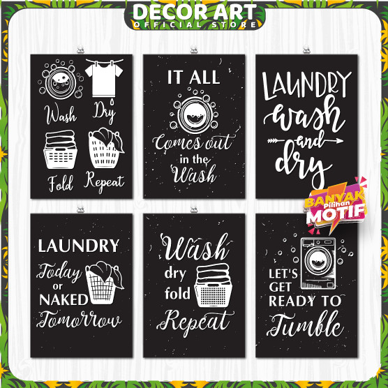 Jual DecorArt 15x20 Cm - Dekorasi Hiasan Dinding Tema Laundry Loundry ...