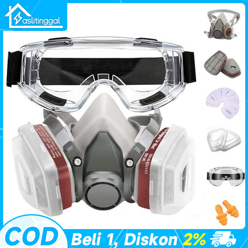 Jual 7pcs Masker Respirator Gas / Masker Cat / Masker Laboratorium ...