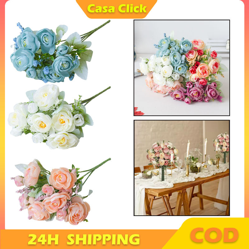 Jual Tangkai Plastik/Bunga Rose Hias/Bouquet Bunga Artifisial Dekorasi ...