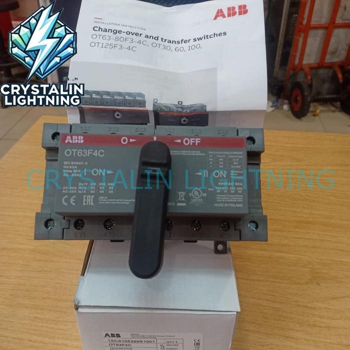 Jual ABB Change Over Switch COS 3phase 4P 63A OT63F4C | Shopee Indonesia