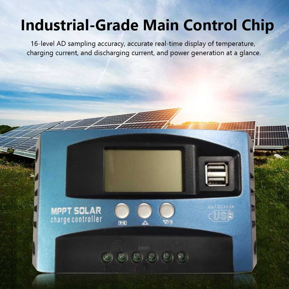 Jual MPPT Solar Charger Controller Regulator Dual USB LCD 12/24V ...