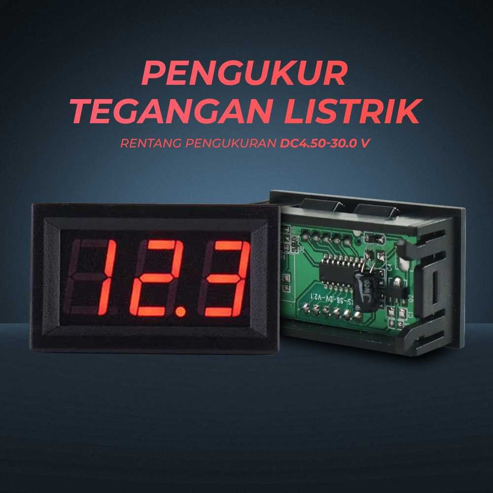 Jual Display Pengukur Tegangan Listrik Voltmeter LED | Shopee Indonesia