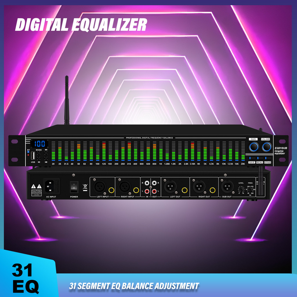 Jual Professional Pre EQ31SUB Digital Equalizer Efek VOCAL Bluetooth ...
