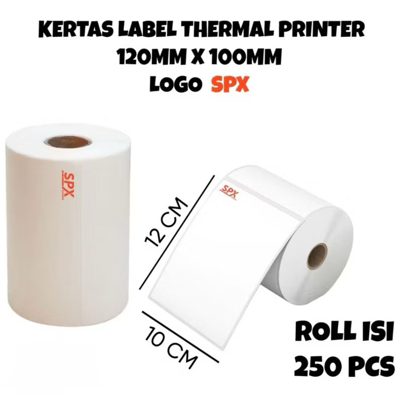 Jual Kertas Thermal Label Barcode 100 x 120 mm isi 250 Lembar /Label Thermal Label Stiker ...