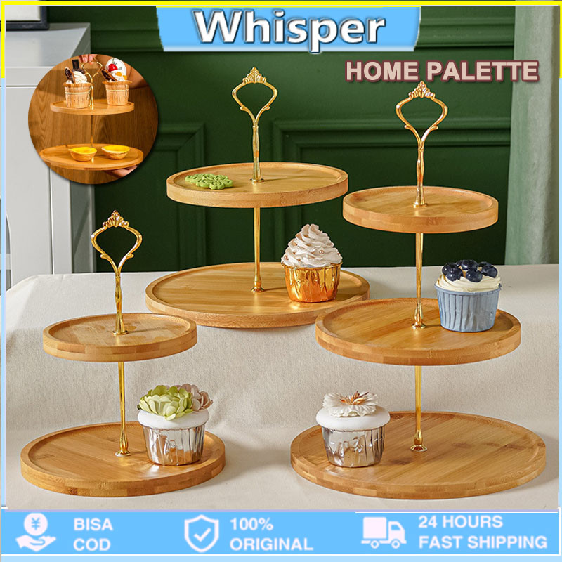 Jual Loyang Kue Bambu Multi-lapis Cake Tray Display Kue Kayu Tiers ...