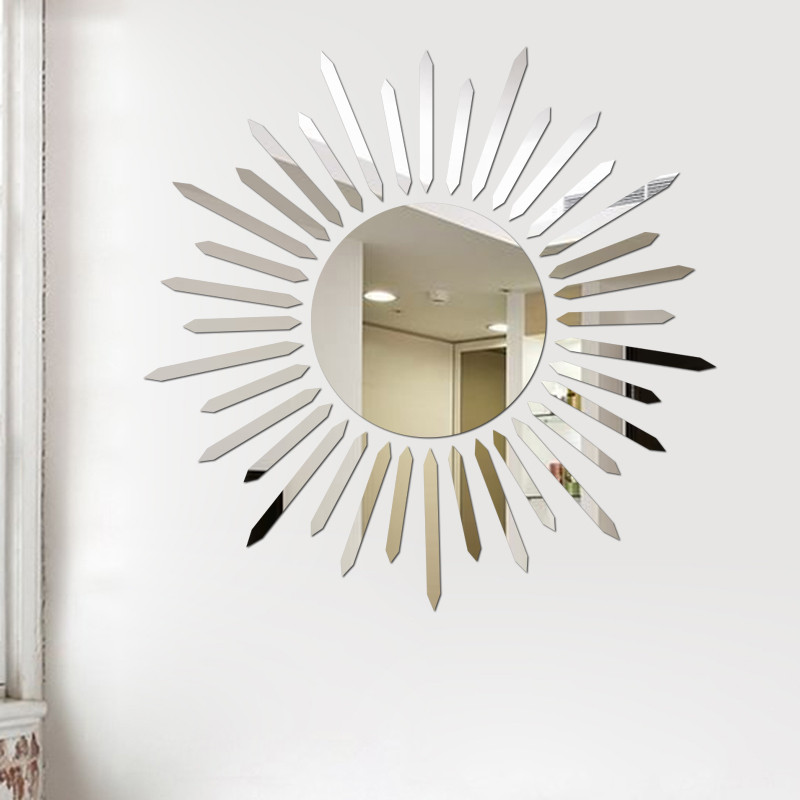 Jual 3d Wall Mirror Sticker Decorative Mirrors DIY Wall Adhesive ...