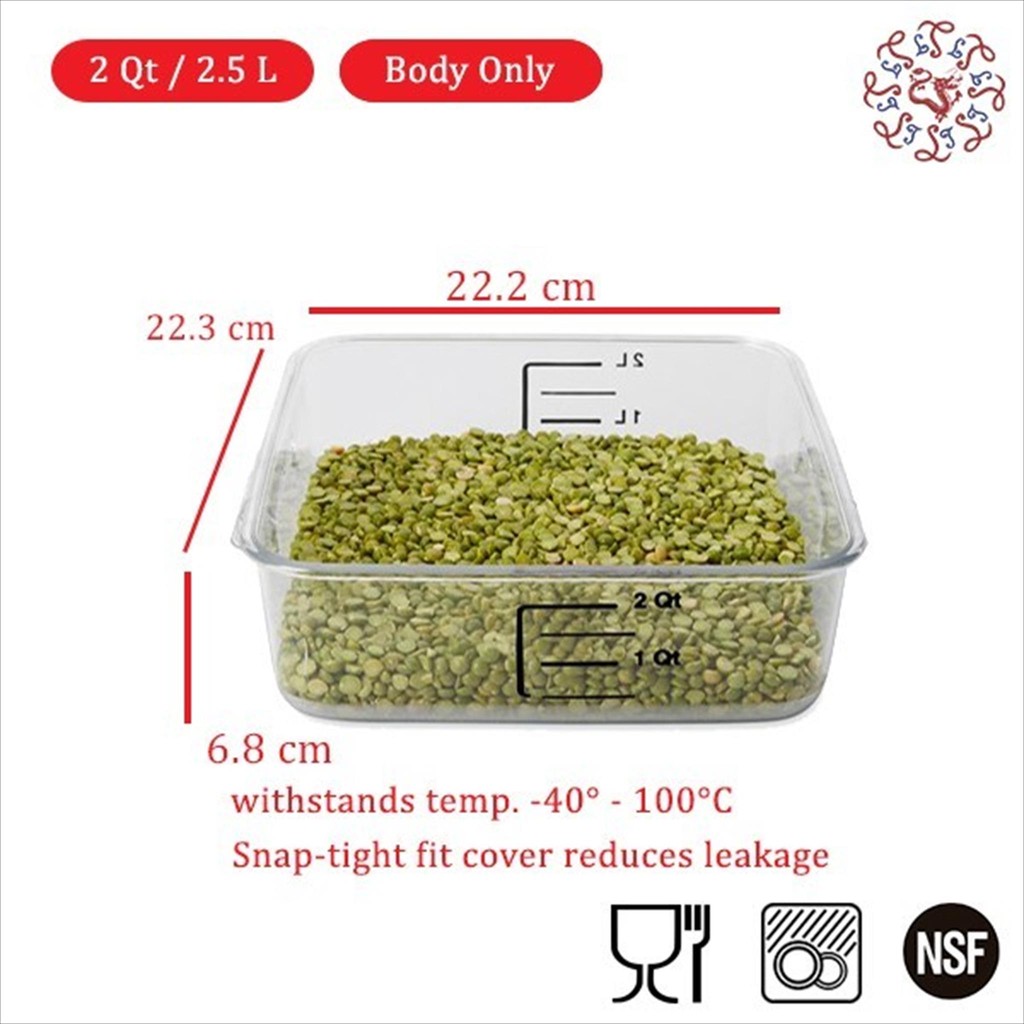 Jual Rubbermaid Square Food Storage Container / Wadah Makanan Plastik ...