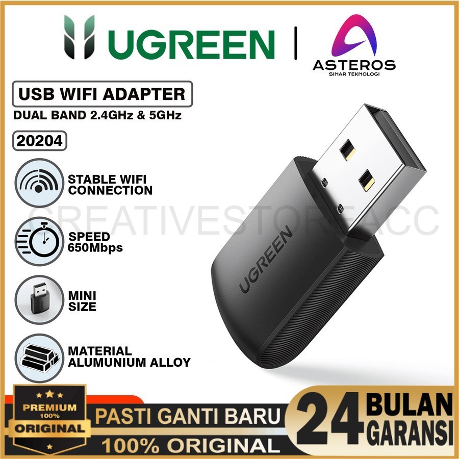 Jual Ugreen 50340 20204 90339 Usb Wifi Adapter 5G / 2.4G Network Card - Ugreen Dongle Wifi 5G ...