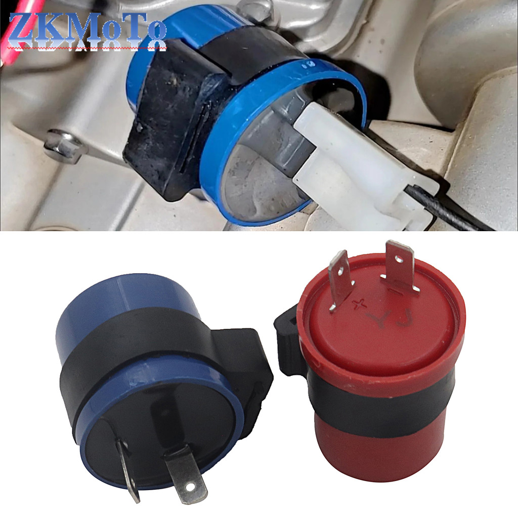Jual DC 6V 12V Input Motorcycle Blue Inbuilt Beeper Flasher Turn Signal ...