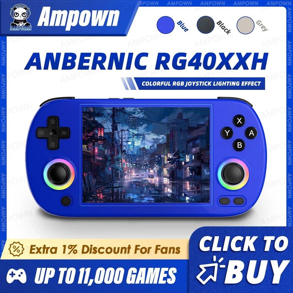 Jual ANBERNIC RG40XX H Handheld Game Console 4'' Screen Linux System ...