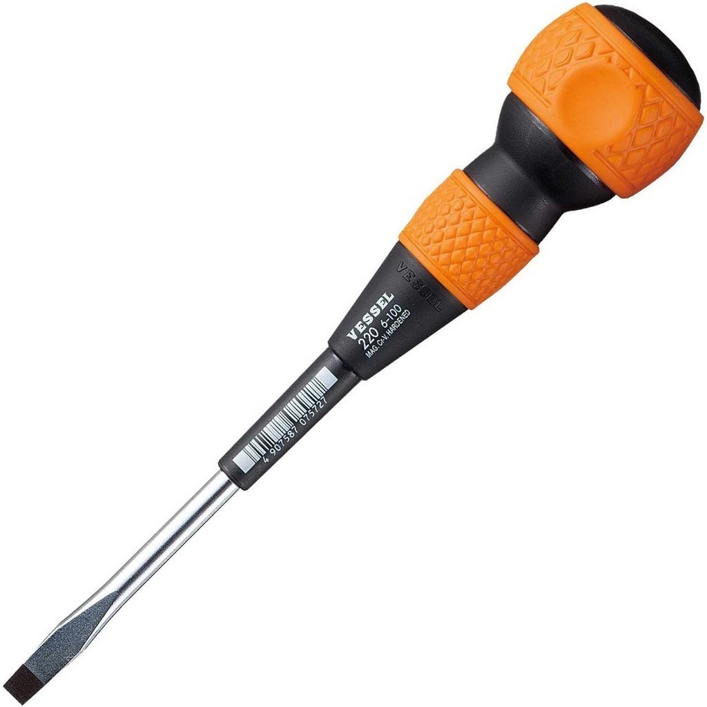 Jual VESSEL 220 Ball grip Screwdriver Obeng Bola Minus (-) | Shopee ...