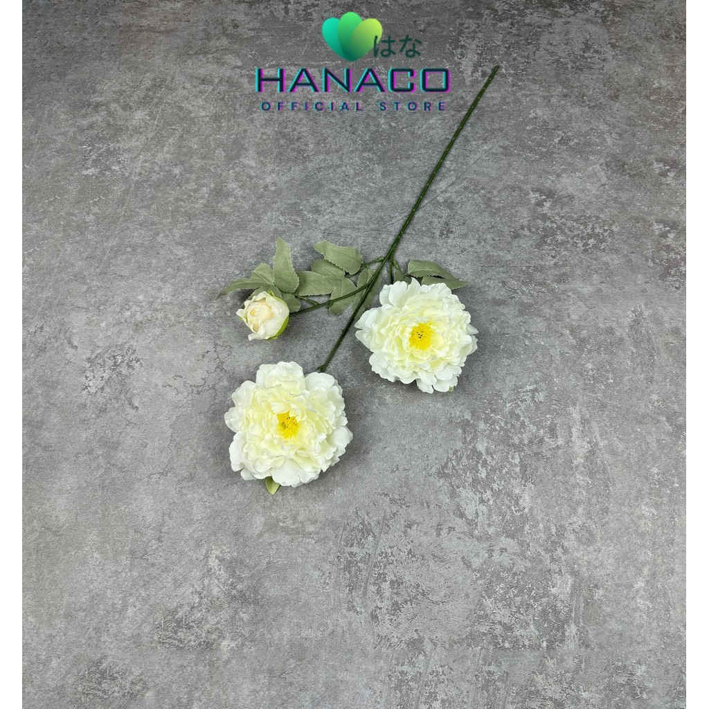 Jual HANACO - C63 OLIVIA (x3) Bunga Peony Kain Sutra 65CM ARTIFICIAL ...