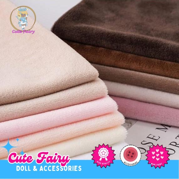 Jual Kain Plush Doll Halus 50x50cm 1mm Crystal Minky Kain Bulu Boneka ...