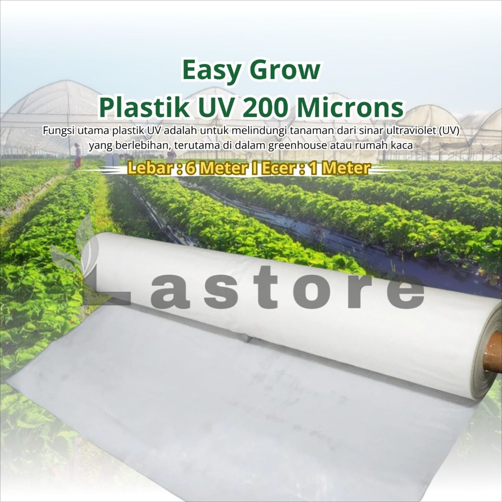 Jual Plastik UV Easy Grow 200 Microns Lebar 6 Meter Plastik Green House ...