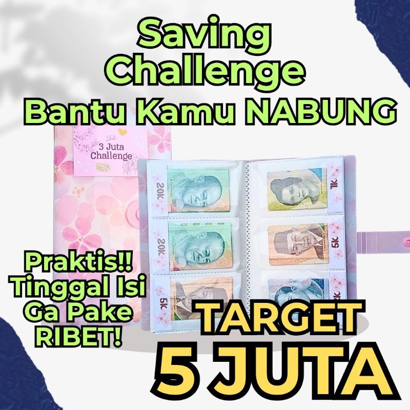 Jual Album Menabung Saving Challenge Target 5 Juta | Binder Tabungan ...
