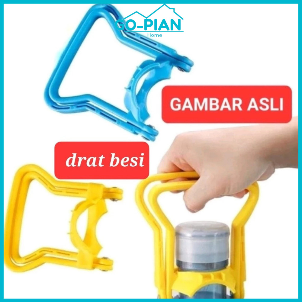 Jual angkat galon besar drat besi 2in1 double handle jepitan air galon ...