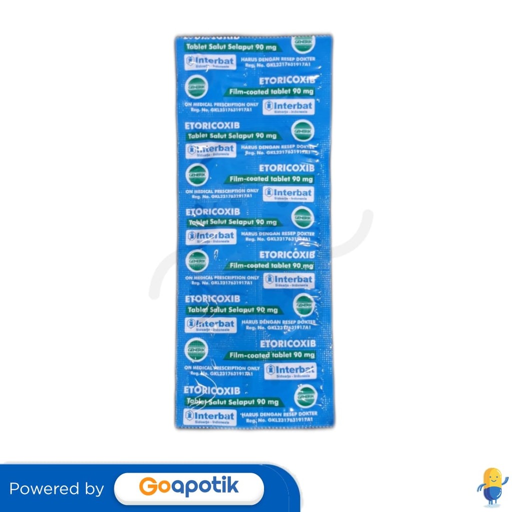 Jual Etoricoxib Interbat 90 Mg Strip 10 Tablet | Shopee Indonesia