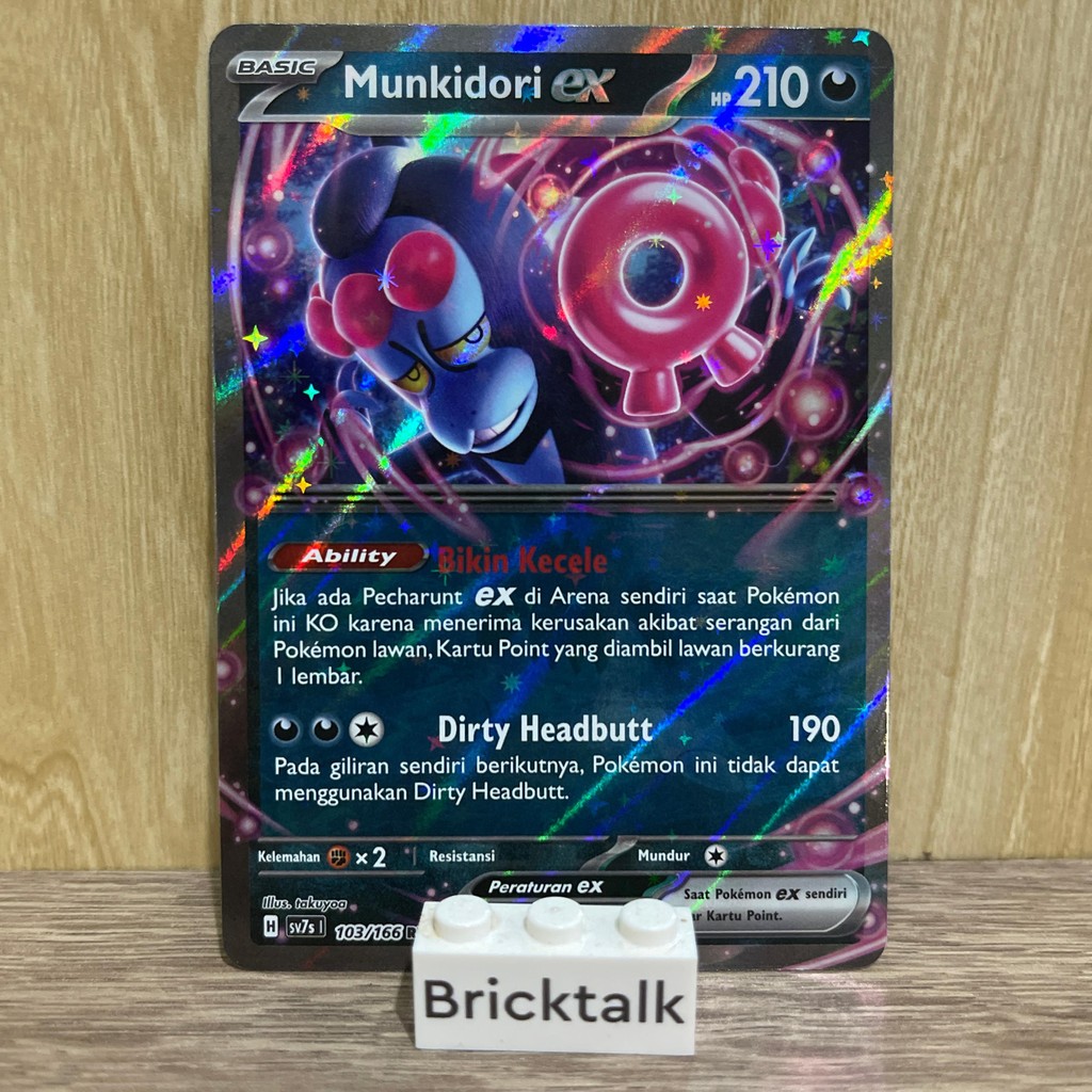 Jual Kartu Pokemon TCG sv7s Munkidori ex RR 103/166 C Trading Card Game Bahasa Indonesia ...