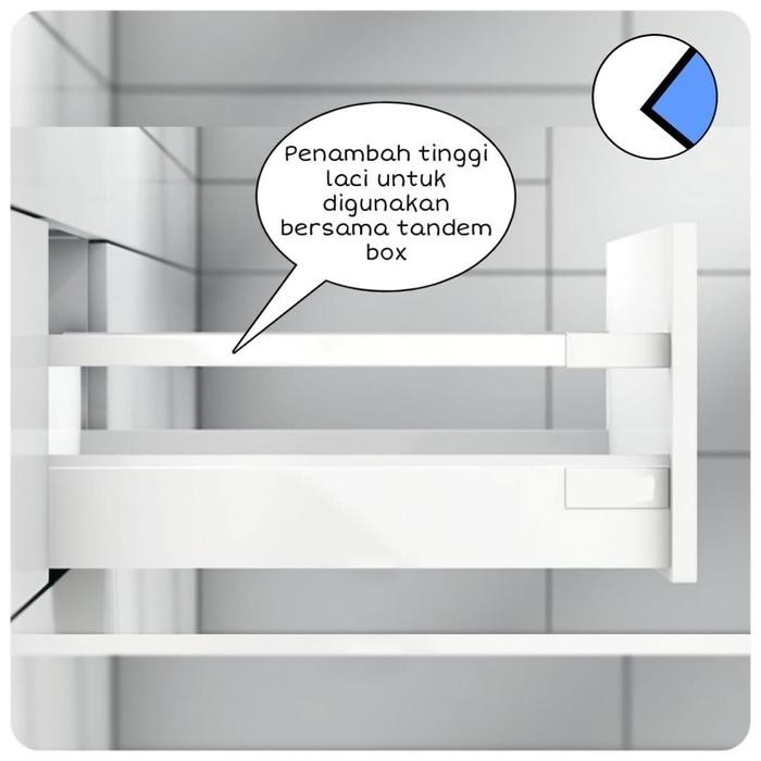 Jual Stik Tandem Box 50cm penambah tinggi laci bukan blum huben hettich ...