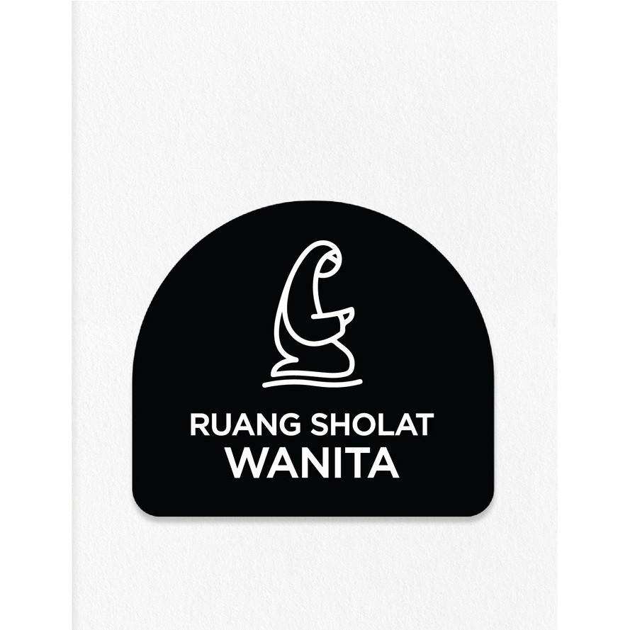 Jual PAPAN AKRILIK TANDA RUANG SHOLAT WANITA | SING LABEL ACRYLIC PAPAN ...