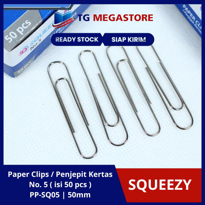 Jual Paper Clips Jumbo Squeezy No.5 SQ05 | Shopee Indonesia
