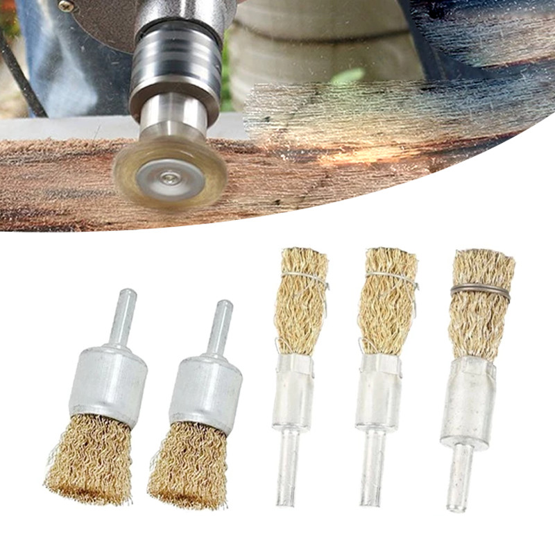Jual Listrik Wire Grinder Brush Polishing 5pcs Mata Bor Sikat Kawat Set ...